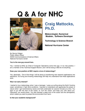 Fillable Online Q & A for NHC Craig Mattocks, Ph.D. Fax Email Print ...