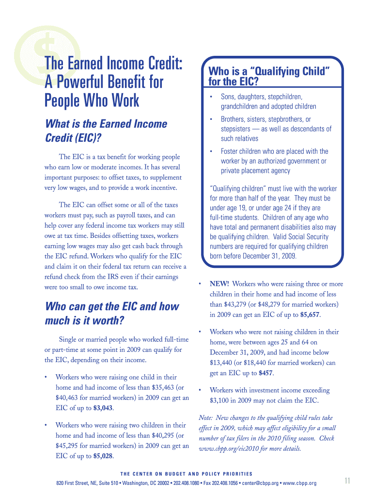 Fillable Online Attach 5D. EIC Factsheet Fax Email Print - pdfFiller