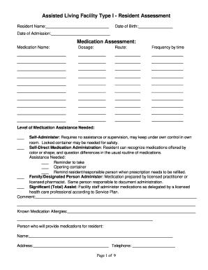 Fillable Online health utah Resident Assessment Fax Email Print - pdfFiller