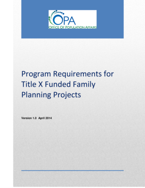 Fillable Online hhs Program Requirements for Title X Funded Family ...