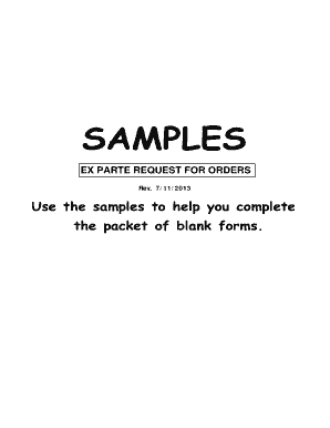 Fillable Online courts ca Fillable Ex Parte Request for Orders Fax ...