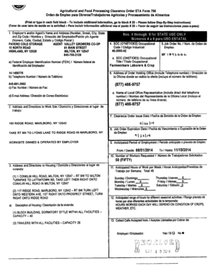 Fillable Online labor ny Agricultural and Food Processing Clearance ...