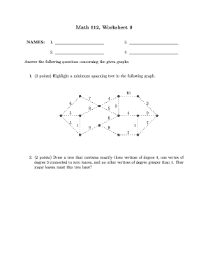 Fillable Online Math 112, Worksheet 9 NAMES: 1 Fax Email Print - pdfFiller