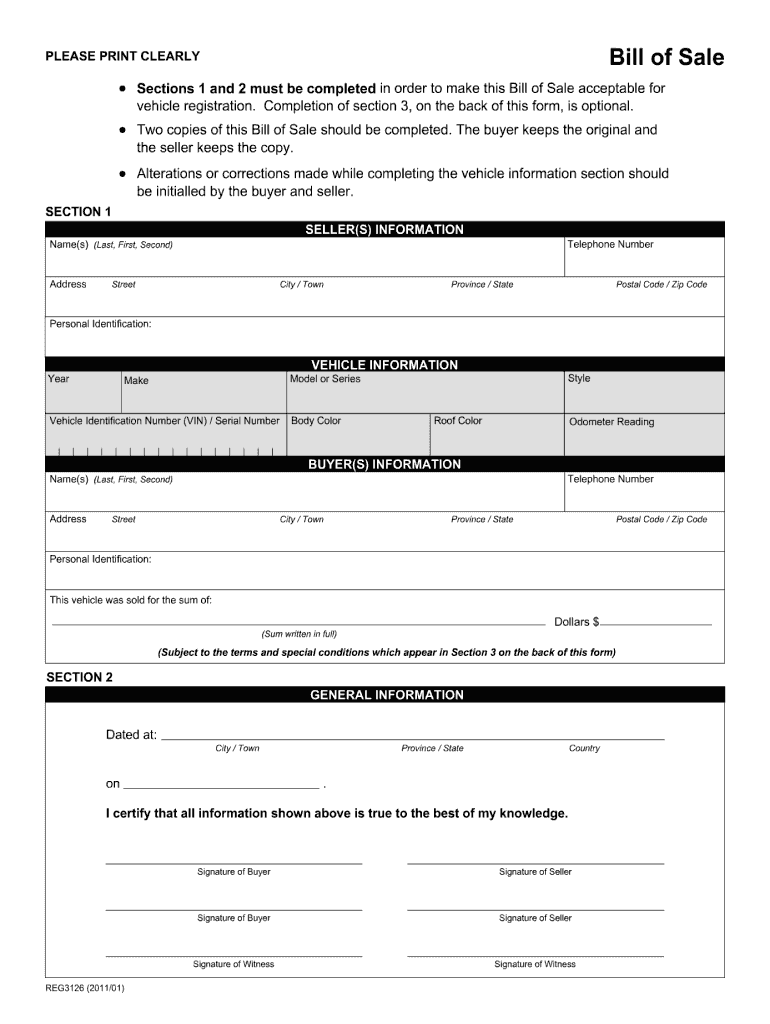 Bill Of Sale Alberta Fill Out Sign Online DocHub