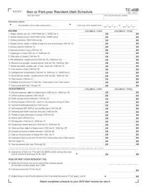 Fillable Online tax utah form tc 40b Fax Email Print - pdfFiller