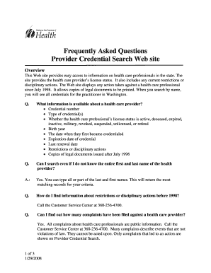 Provider Credential Search Wa - Fill Online, Printable, Fillable, Blank ...