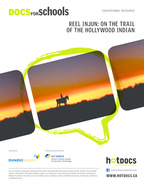 Fillable Online EDUCATIONAL RESOURCE REEL INJUN: ON THE TRAIL OF THE ...