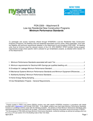 Fillable Online Minimum Performance Standards - New York State Energy ...