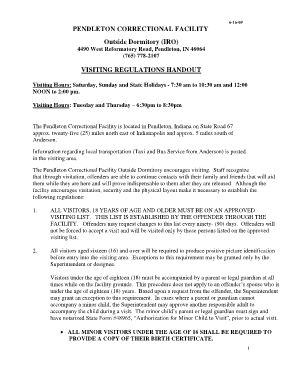 Fillable Online in VISITOR HANDOUT ATTACHMENT A . Use this form as a ...