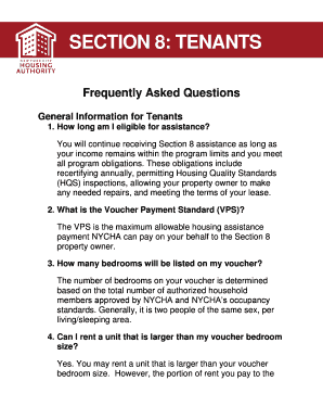 Fillable Online SECTION 8: TENANTS - NYC.gov Fax Email Print - pdfFiller