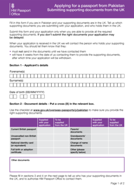 Fillable Online Applying for a passport from Pakistan Submitting ...
