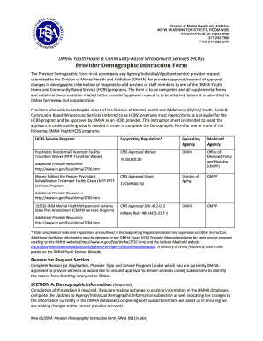 Fillable Online in Provider Demographic Instruction Form - in Fax Email ...