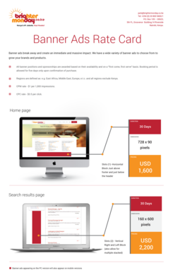 Fillable Online Banner ad rates 2016 copy5 - BrighterMonday Fax Email ...