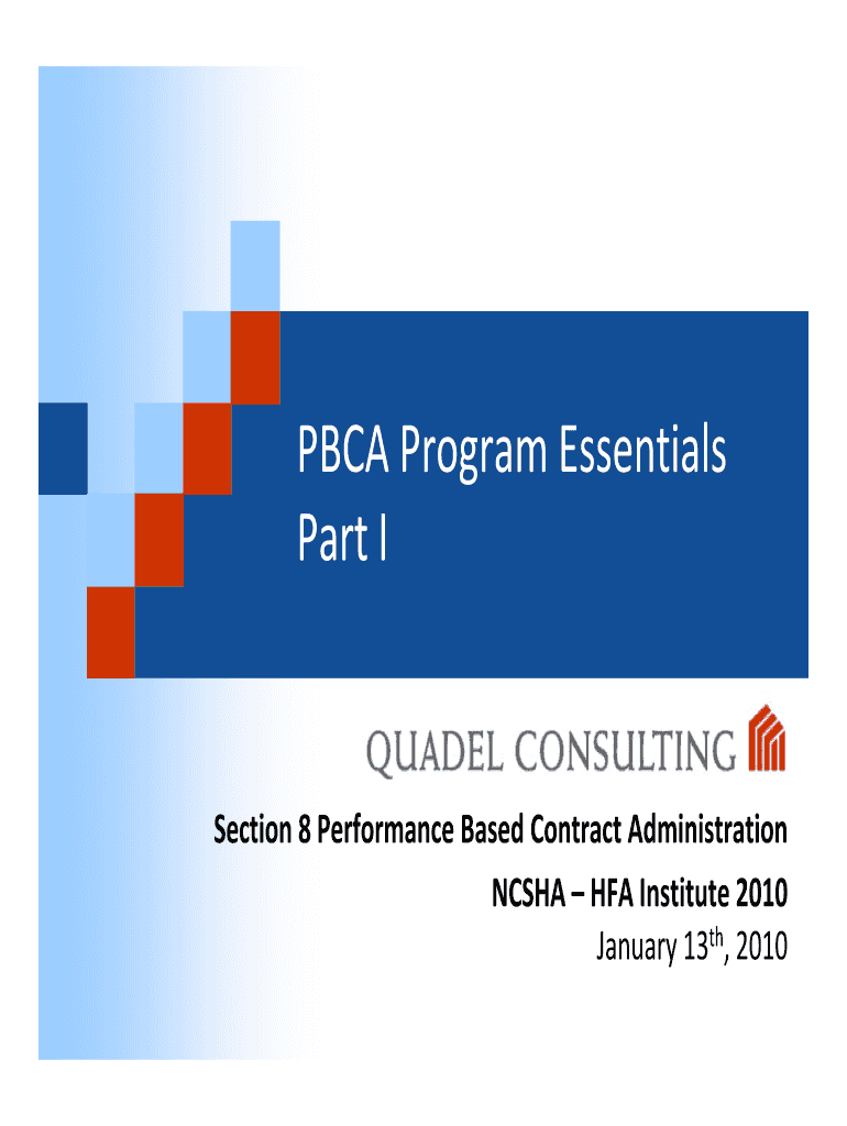 Fillable Online PBCA Program Essentials Part I Fax Email Print - pdfFiller