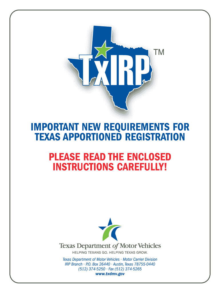 Fillable Online ftp txdot Important new requirements for texas ...