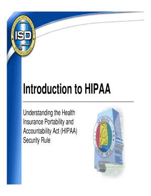 Fillable Online cybersecurity alabama Introduction to HIPAA ...