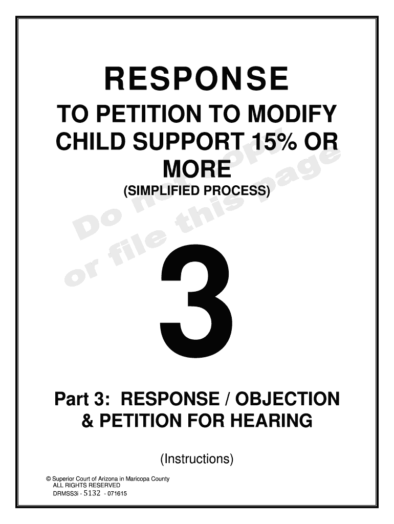 Fillable Online superiorcourt maricopa CHILD SUPPORT 15% OR ...