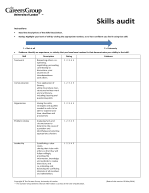 Fillable Online Skills audit Fax Email Print - pdfFiller
