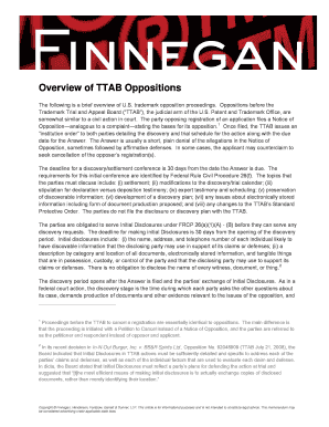 Fillable Online Overview of TTAB Oppositions Fax Email Print - pdfFiller