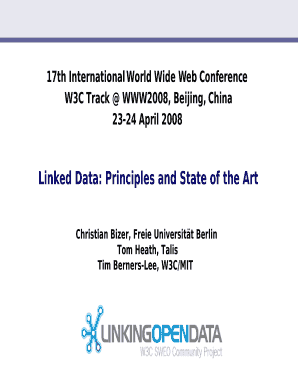 Fillable Online w3 Linked Data: Principles and State of the Art - w3 ...