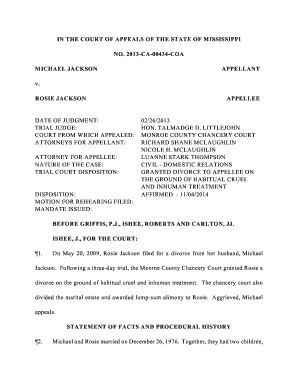 Fillable Online courts ms ROSIE JACKSON - courts ms Fax Email Print ...