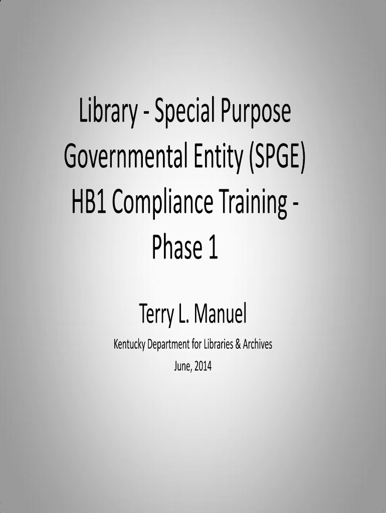 Fillable Online kdla ky Library - Special Purpose Governmental Entitie ...