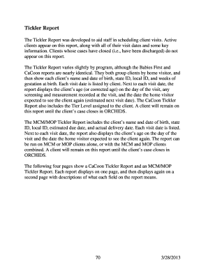 Fillable Online public health oregon Tickler Report - public health ...