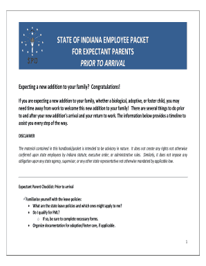 Fillable Online in STATE OF INDIANA EMPLOYEE PACKET - in Fax Email ...