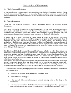 Fillable Online clintonma Declaration of Homestead Instructions.doc ...