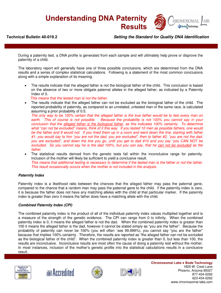 Positive Dna Test Results Paper Fill Online Printable Fillable 