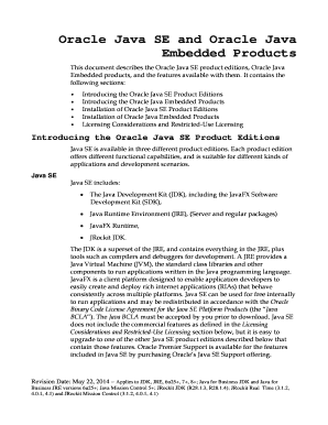 Fillable Online Java SE Products Fax Email Print - pdfFiller