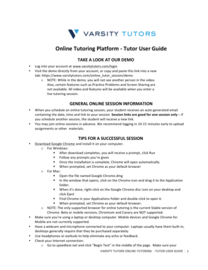 Fillable Online Online Tutoring Platform - Tutor User Guide Fax Email ...