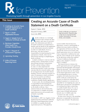 Fillable Online Creating an Accurate Cause of Death Statement on a ...