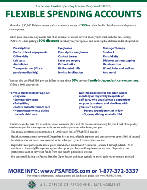 Fillable Online opm The Federal Flexible Spending Account Program ...