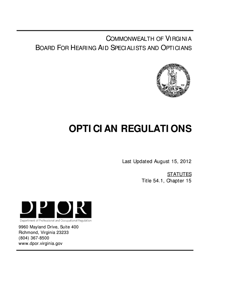 Fillable Online dpor virginia VIRGINIA BOARD FOR - DPOR - Commonwealth ...