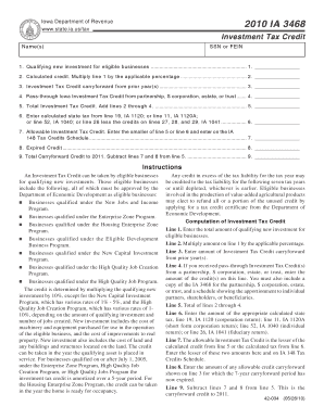 Fillable Online iowa 2010 IA 3468 - iowa Fax Email Print - pdfFiller