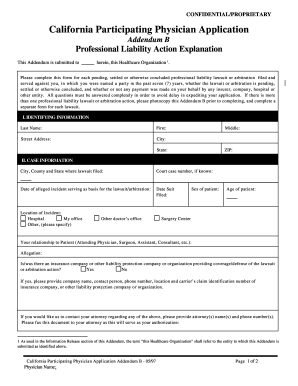 California Participating Physician Application - Fill Online, Printable ...