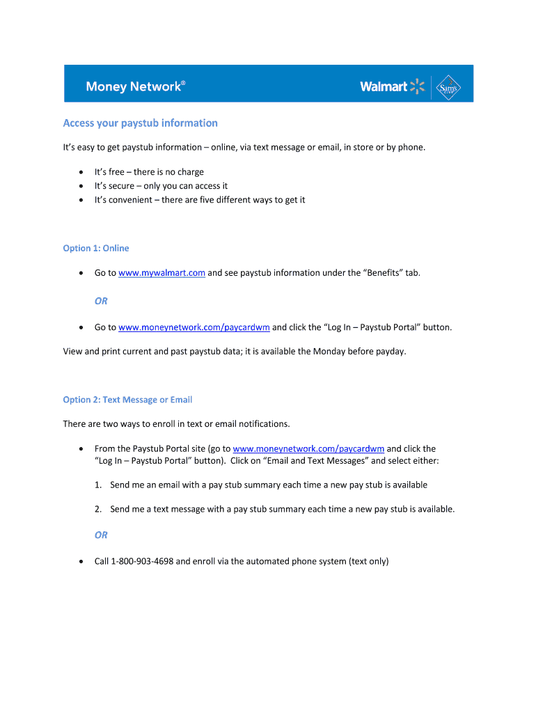Walmart Paystub - Fill Online, Printable, Fillable, Blank | pdfFiller