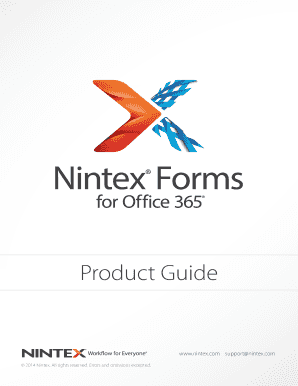 Fillable Online Nintex Forms for Office 365 Product Guide ...
