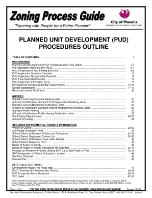 Fillable Online phoenix PLANNED UNIT DEVELOPMENT (PUD) PROCEDURES ...