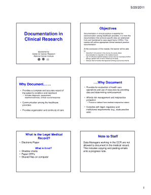 Fillable Online ccrod cancer Documentation in Clinical Research - ccrod ...