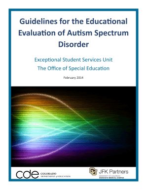 Fillable Online Guidelines for the Educational Evaluation of Autism ...