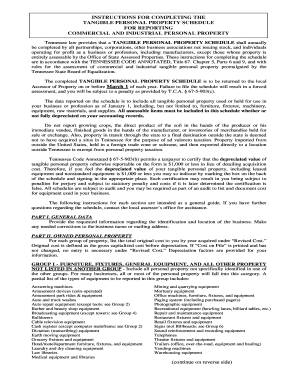 Fillable Online rutherfordcountytn Instructions for Completing Tangible ...