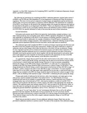 Fillable Online Appendix A to Part 3500--Instructions for Completing HUD-1 and ... Fax Email ...