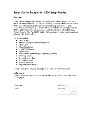 Fillable Online openntf Script Portlet Samples for IBM Script Portlet ...