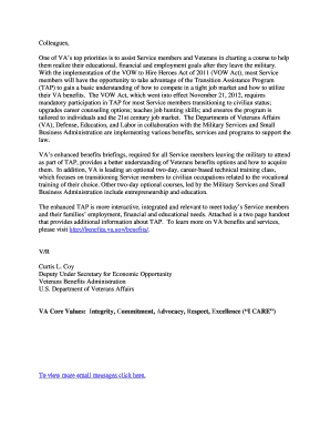 Fillable Online benefits va Transition Assistance Program (TAP) Update ...