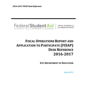 Fillable Online ifap ed 2016-2017 FISAP Desk Reference - ifap ed Fax ...