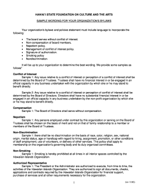 Fillable Online Sample Wording for your Organization's Bylaws Fax Email ...