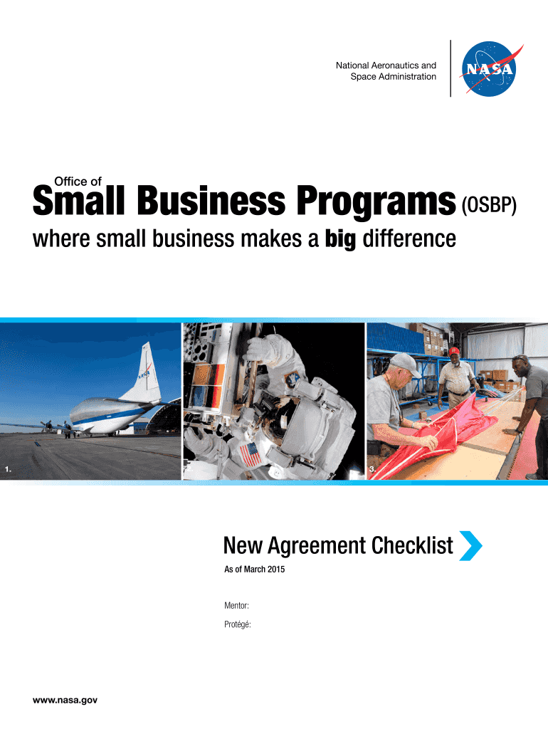 Fillable Online NASA New Agreement Checklist Fax Email Print - pdfFiller