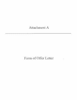 Fillable Online dgs dc Attachment A Form of Offer Letter - dgs dc Fax ...